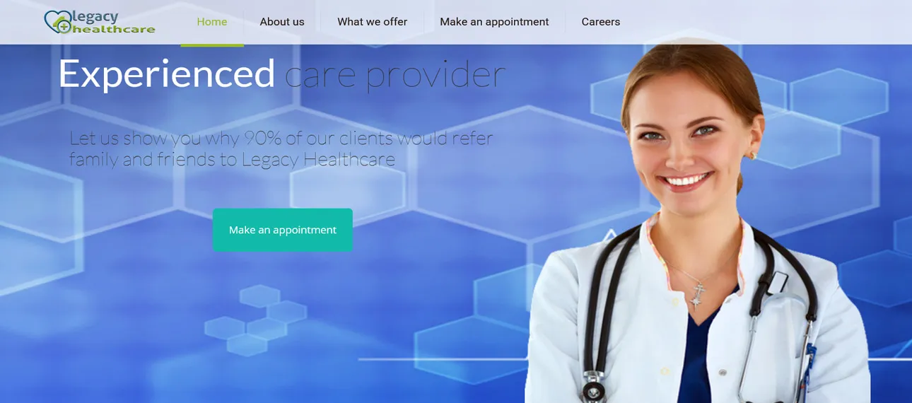 Responsive Website Design for Legacy Healthcare | JN2T Studio
